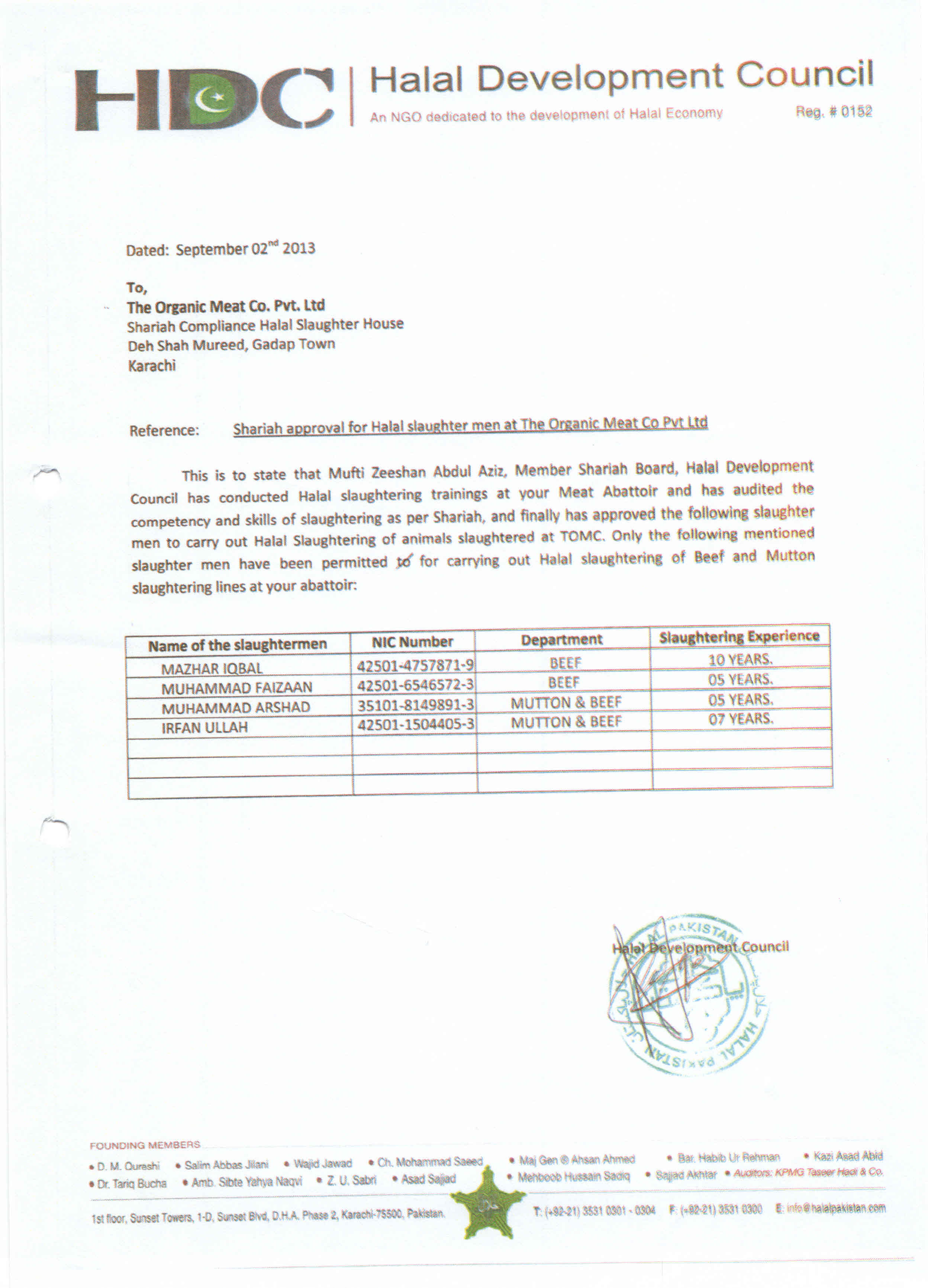 Certifications and Licenses - TOMCL